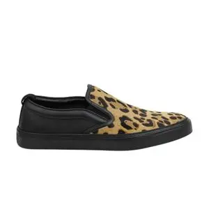 Gucci Pony Hair Slip On 'leopard Print - Brown