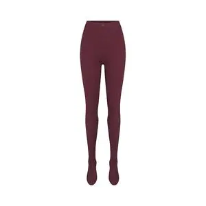 NIKESKIMS Matte Footsie Grip Legging 'currant - Red
