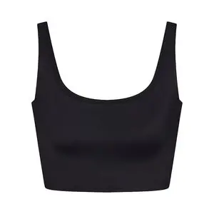 NIKESKIMS Shine Scoop Neck Bra Top 'obsidian - Black