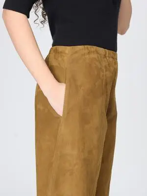 Khaite Suede Trousers - Brown