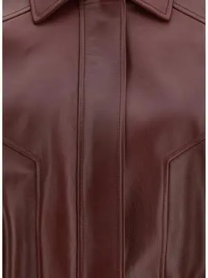 Versace Leather Jacket - Burgundy