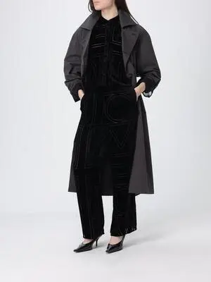 TOTEME Velvet Geometric Print Shirt - Black