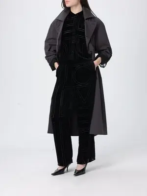 TOTEME Wide Leg Graphic Print Velvet Pants