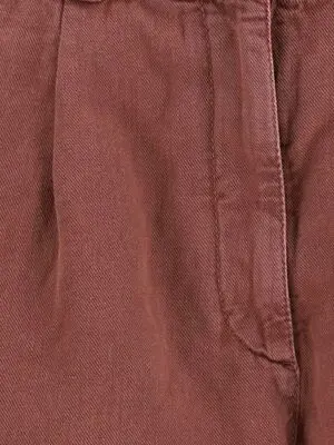 Brunello Cucinelli Cotton And Linen Blend Shorts - Red