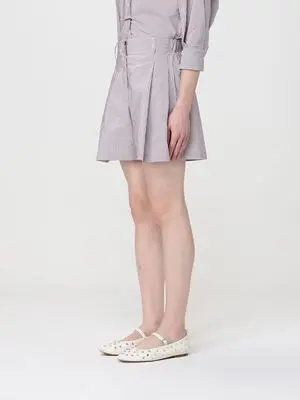 Brunello Cucinelli Striped Cotton Blend Pleated Shorts - Multicolor