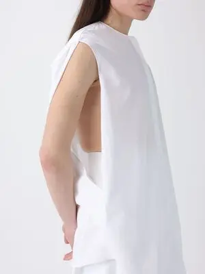 Jacquemus Sleeveless Asymmetrical Cotton Top - White