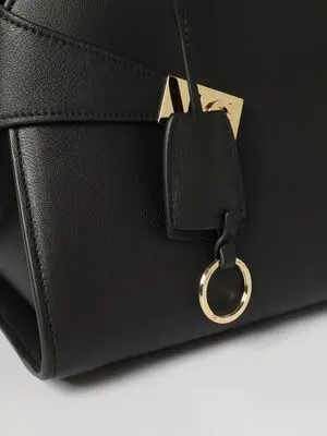 FERRAGAMO Hug M Leather Bag - Black