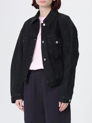 Jacquemus Cropped Denim Jacket - Black