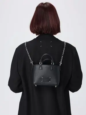 MAISON MARGIELA 5ac Mini Grained Leather Bag - Black