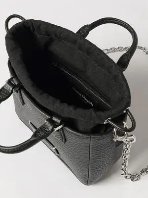 MAISON MARGIELA 5ac Mini Grained Leather Bag - Black