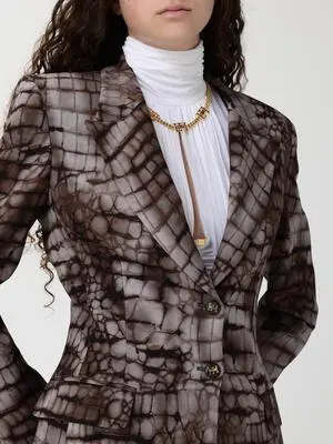 Elisabetta Franchi Crocodile Print Tailored Jacket