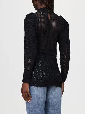 Isabel Marant Étoile Crochet Knit Top - Black