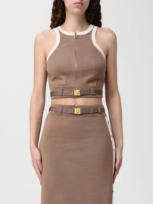 Elisabetta Franchi Zip Up Performance Tops For Women