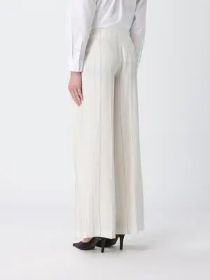 SEMICOUTURE Adelina Pleated Pinstripe Viscose Wide-leg Trousers - Black