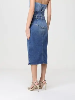 Elisabetta Franchi Button Detailed Denim Skirt