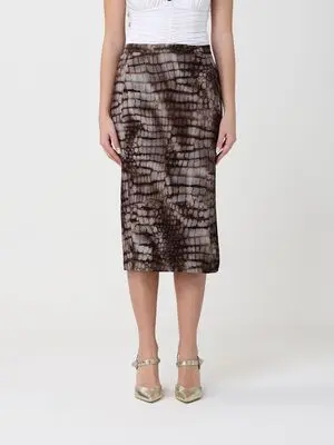 Elisabetta Franchi Viscose Skirt With Crocodile Print