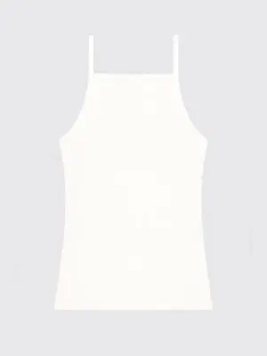 COURREGES Cotton Top With Logo - White