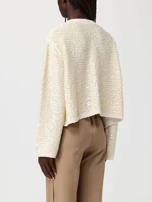 SEMICOUTURE Cotton Tweed Top With Embroidered Sequins