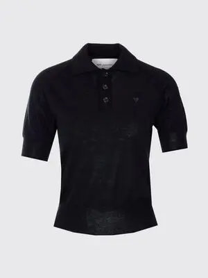 AMI Paris Wool Knit Polo Shirt