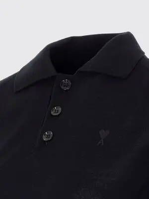 AMI Paris Wool Knit Polo Shirt