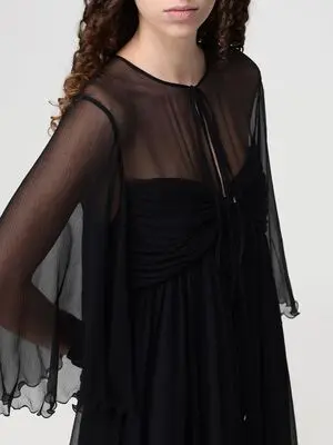 Chloé Silk Mini Dress - Black