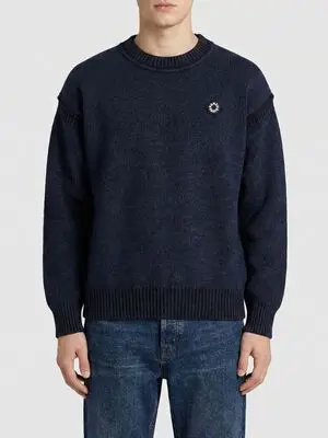 Kenzo Cotton Jumper With Contrast Logo - Black