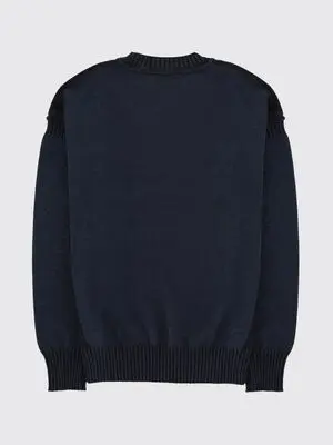 Kenzo Cotton Jumper With Contrast Logo - Black