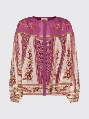 Farm Rio Printed Viscose Long Sleeve Blouse