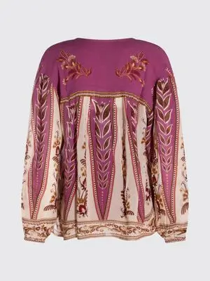 Farm Rio Printed Viscose Long Sleeve Blouse