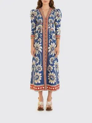 Farm Rio Floral Cotton Midi Dress