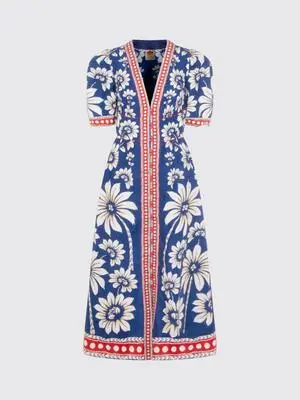 Farm Rio Floral Cotton Midi Dress