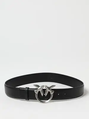 Pinko Leather Belt With Bird Buckle - Black 1
