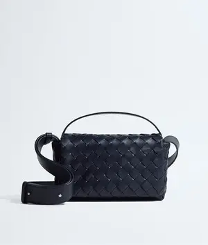 Bottega Veneta Bottega  Veneta Intrecciato Mini Bag With Flap Midnight