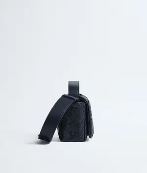 Bottega Veneta Intrecciato Mini Bag With Flap - Midnight