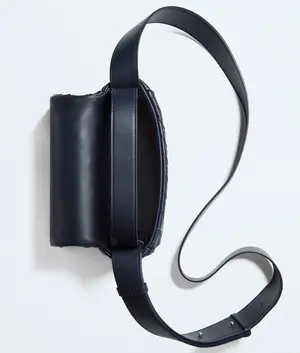 Bottega Veneta Intrecciato Mini Bag With Flap - Midnight