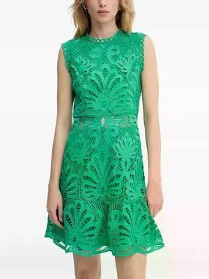 MORGAN Lace-detailing Mini Dress - Green