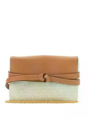 GIANNI CHIARINI Belty Knot-detail Clutch Bag - Green