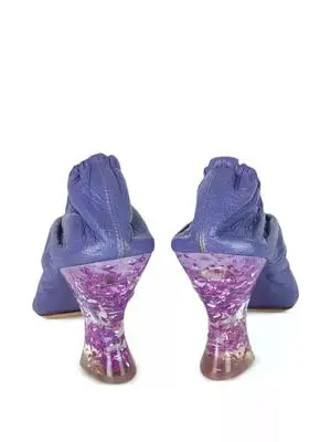 Bottega Veneta Almond-toe Pumps With Glitter Detail
