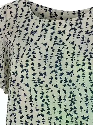 KAOS Printed Round-neck Blouse