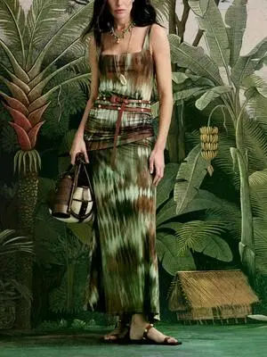 Johanna Ortiz Plant Of Joy Abstract-pattern Midi Dress - Brown