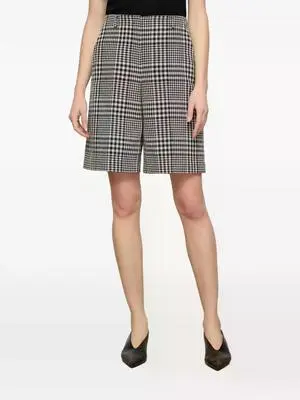Lafayette 148 New York Plaid Shorts - Black