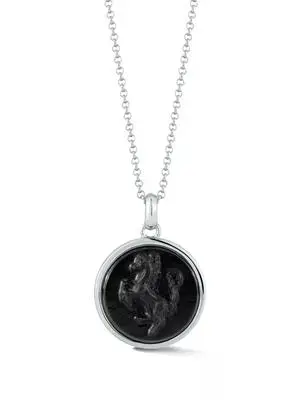 Mateo Onyx Stallion-carving Pendant Necklace