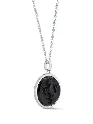 Mateo Onyx Stallion-carving Pendant Necklace