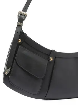 Pinko Studded Pocket Shoulder Bag - Black