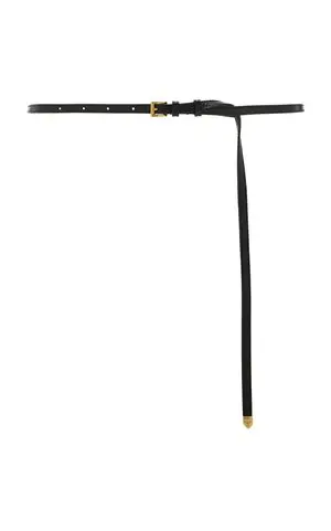 Prada Skinny Saffiano Leather Belt - Black