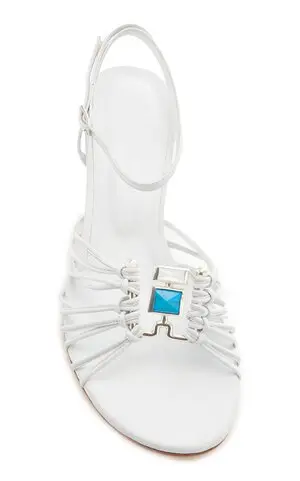 Christopher Esber Bezel Quartz Micro Heel Sandals