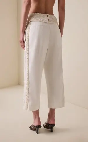 Dries Van Noten Embroidered Capri Pants
