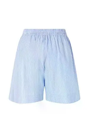 Pinko Striped Cotton Poplin Drawstring Shorts