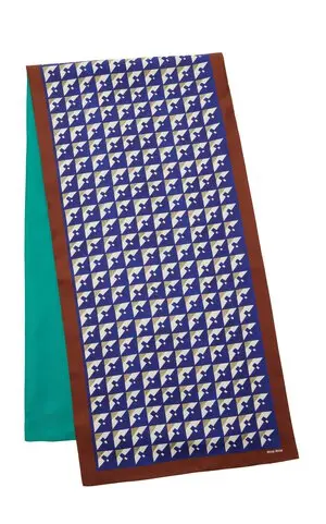 Miu Miu Silk Twill Scarf - Red