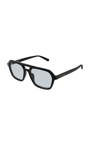 Saint Laurent Aviator-frame Acetate Sunglasses - Black